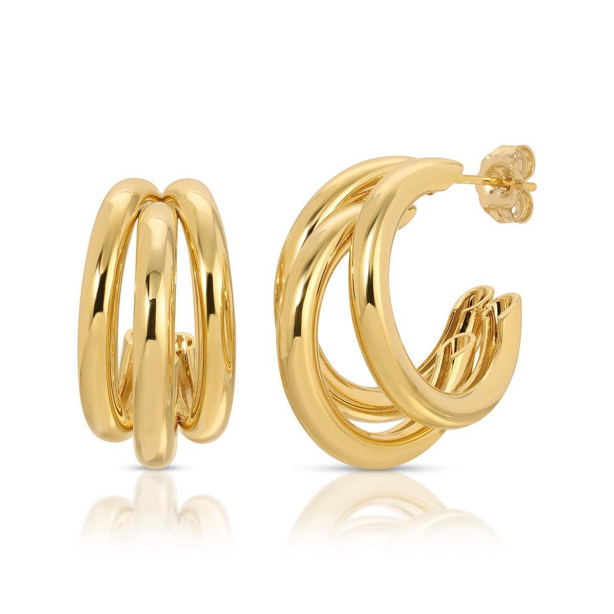 Gold Triple Hoops – Dria Dair Boutique